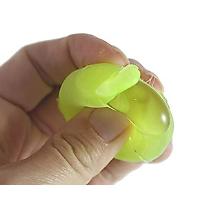 Set of 6 Smaller 1.5" Sugar Balls - Thick Glue/Gel Stretch Ball - Ultra Squishy and Moldable Slow Rise Relaxing Sensory Fidget Stress Toy