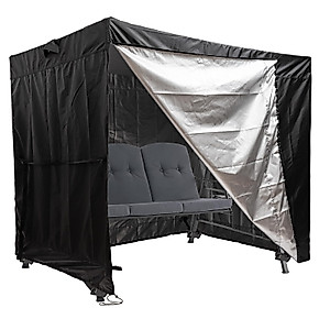 WEIMELL Outdoor Swing Cover 3 Triple Seater Waterproof Porch Swing Cover 420D Patio Swing Protector Cover(86W*48D*67H inch)