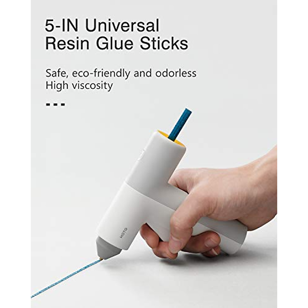 HOTO Hot Glue Sticks, 20 Pcs Glitter Hot Glue Sticks, Glue Gun Sticks, Colored Glue Sticks, 6 Colors for DIY Projects and Arts Crafts DIY Fabric, 5" x 0.28"