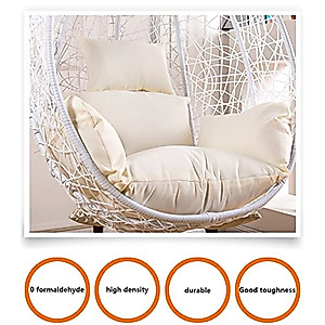 Nmg1 Hanging Egg Chair Cushion Cover, Wicker Rattan Hammock Chair Pad Replacement Cover for Indoor Outdoor Bedroom Patio Garden(No Padding) (Color : Red)