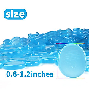Anothera 1000 pcs Blue Glowing Rocks Glow in The Dark Pebbles Solar Stones Outdoor Garden Lawn Walkway Decorative (Blue)