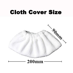 HUAYUWA 2Pcs Replacement Microfibre Mop Cloths with Pads Set Fits for Karcher EasyFix Steam Cleaner SC2 SC3 SC4 SC5 Accessories