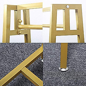 MBQQ Moden Metal Clothes Rack with Clothing Hanging Rack Organizer for Laundry Drying Rack Display Racks Garment Racks,Gold