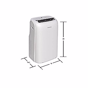 Toshiba 10000 BTU (7,000 BTU, DOE) 115-Volt Portable Air Conditioner with Dehumidifier and Remote Control (Renewed)