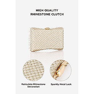 BABEYOND Rhinestone Clutch Evening Bag - Women's Glitter Bling Crossbody Purses for 1920s Party Prom Wedding
