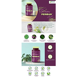 PERIBAN Liver Support -Blend of Andrographis Paniculata, Boerrhavia Diffusa, Tephrosia Purpurea, Phyllanthus Niruri. Proven to Support The Body's Natural Liver Functions and Immune Health