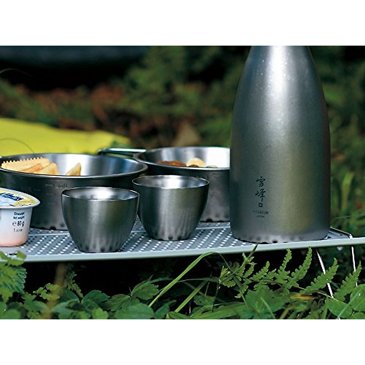 Snow Peak Sake Cup - Titanium Double Wall Cup - Ideal For Hot and Cold Sake - 1.85 fl oz