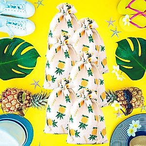 RIGHTA TECH Pineapple Gift Treat Bags Drawstring Gift Bag Pineapple Favor Bag for Wedding Bridal Shower Birthday Party Hawaiian Luau,Summer Beach Tropical Party Decorations