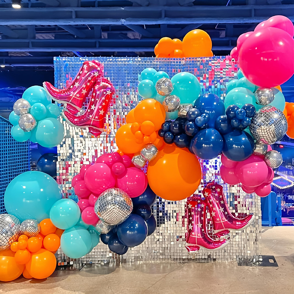 4 PCS Pink Cowgirl Boot+Hat Foil Balloon/Cowgirl Cowboy Hat Balloon/Western Cow Party Decorations/Last Rodeo Party/Disco Birthday Decorations/Country Party/Girly Pink Western Cowgirl Party