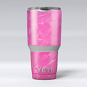 Design Skinz Pink Geometric V15 - Skin Decal Vinyl Wrap Kit Compatible with The Yeti Rambler Cooler Tumbler Cups