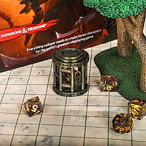 3DMAGIC DND Dice Jail, Dice Jail D&D, Time Out cage, Punish Your Bad Dice in Our Cage of Shame, Accessories Gift for Dungeons and Dragons (Brass Color)