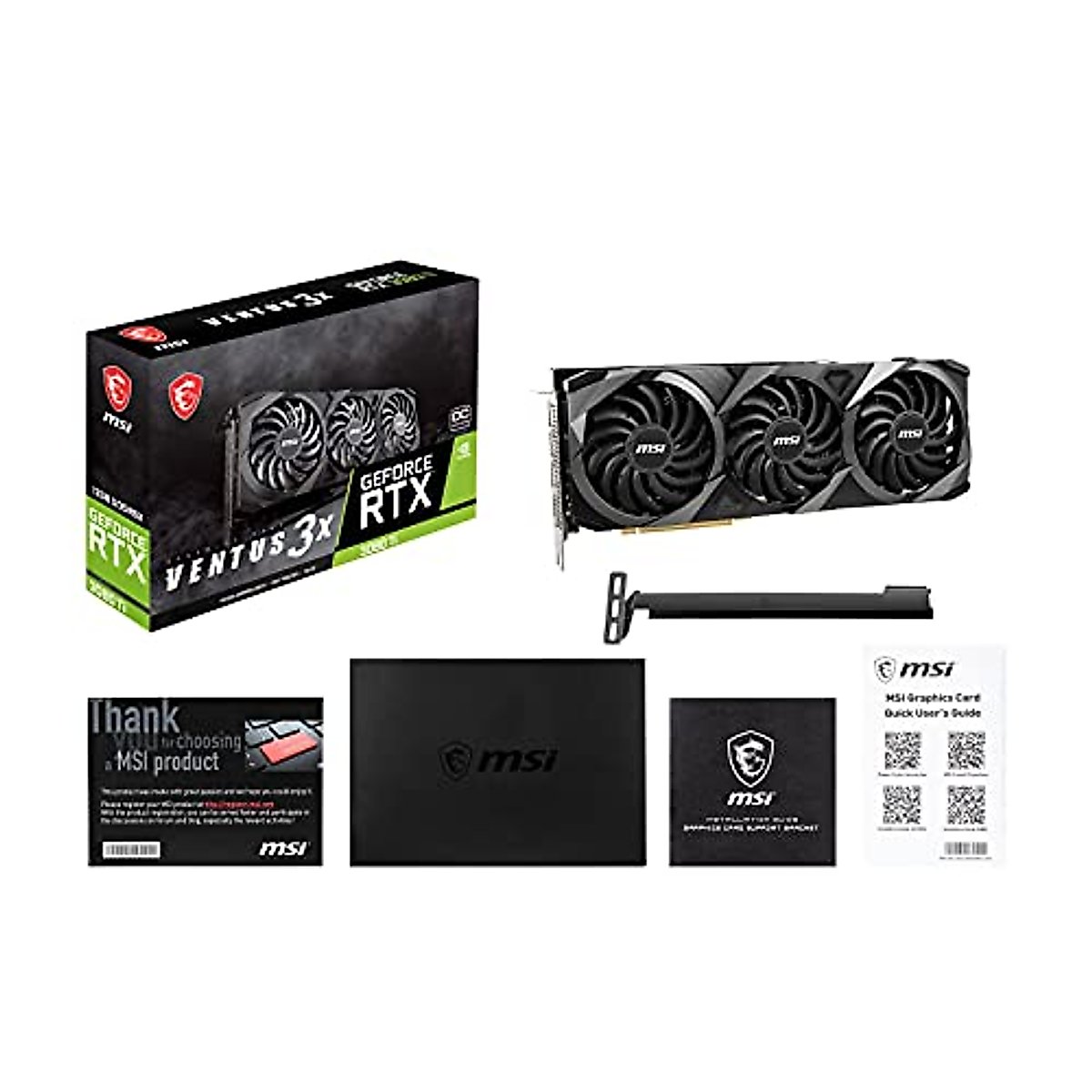 MSI Gaming GeForce RTX 3080 Ti 12GB GDRR6X 320-Bit HDMI/DP Nvlink Tri-Frozr 2 Ampere Architecture OC Graphics Card (RTX 3080 Ti Ventus 3X 12G OC)