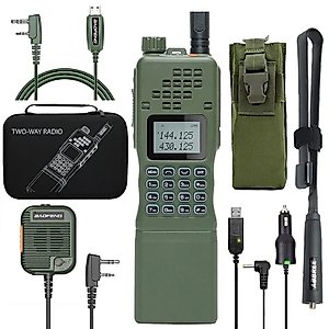 BAOFENG AR-152 10W Ham Radio Military Grade Dual Band Two-Way Radio UHF VHF Long Range Walkie Talkies with Carrying Case includes Full Kit