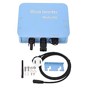 Grid Tie Inverter, DC PV Input MPPT Pure Sine Micro Inverter, WiFi or Mobile APP Monitor, Automatic Power Lock, 120V Waterproof Solar Panel Inverter with Integrated AC Output