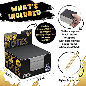 PURPLE LADYBUG Rainbow Scratch Art for Kids Mini Notes - Great Easter Crafts for Kids & Tweens, Easter Basket Stuffers for Teens, Small Gifts for Kids - Fun Arts and Crafts with 150 Scratch Papers