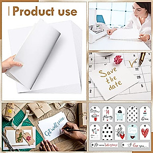 Kosiz 100 Sheets White Cardstock Paper 11.6 x 11.7'' 185 GSM 70 lb Card Stock Smooth Printer Cardstock for Arts Scrapbooking Wedding Invitations Menus Business Greeting Cards, 98 Brightness