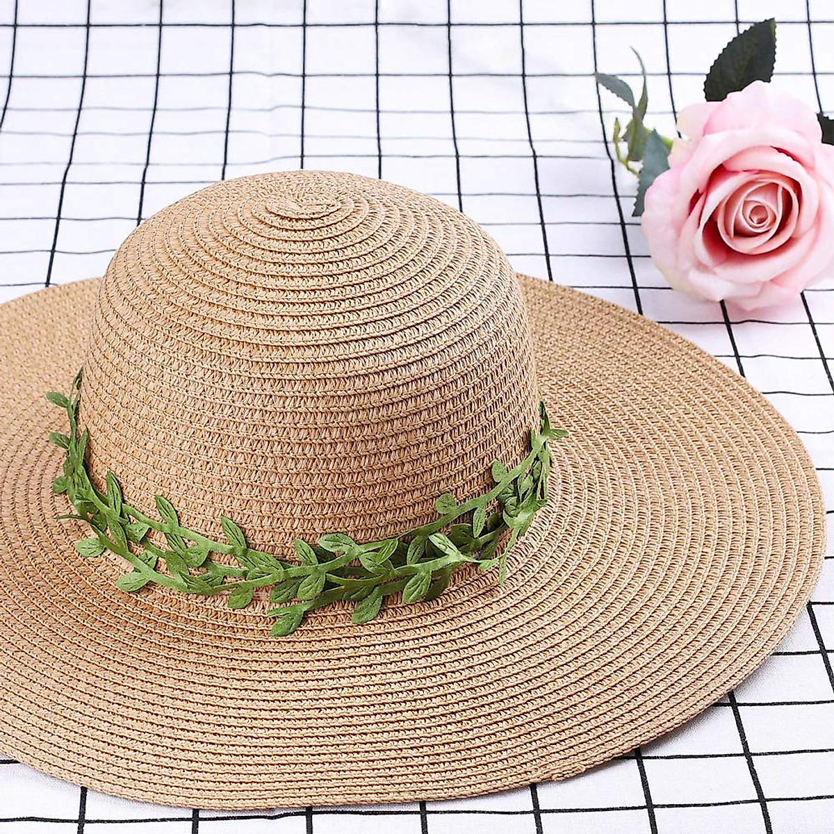 Lvydec Artificial Vine Greenery Garland, 265 Feet Green Leaves Ribbon Fake Ivy Leaf Garland for DIY Wedding Party Craft Wall Decoration