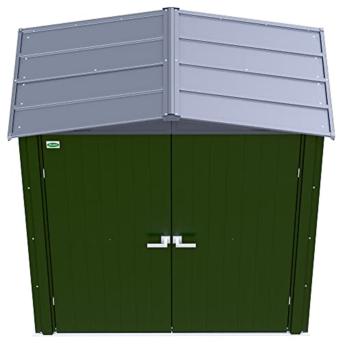 Scotts 6' x 3' x 6' Garden Storage Cabinet, Compact Outdoor Lockable Metal Shed Kit for Backyard, Patio, and Lawn