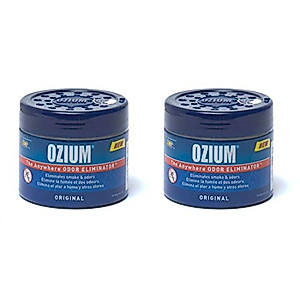 Ozium Smoke & Odors Eliminator Gel. Home, Office and Car Air Freshener 4.5oz (127g), Original Scent (Pack of 2)