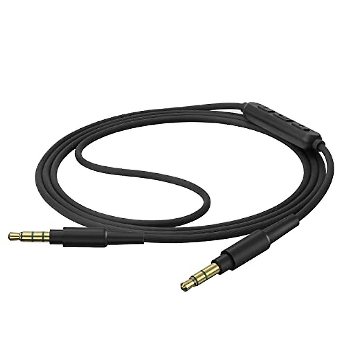 Geekria QuickFit Audio Cable with Mic Compatible with Skullcandy Hesh Evo, Hesh ANC, Hesh 3, Crusher Evo, Crusher Cable, 3.5mm Aux Replacement Stereo Cord with Inline Microphone (4 ft/1.2 m)
