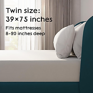 Niagara Waterproof Mattress Protector Twin 39x75 Cover Deep Pocket Breathable Noiseless 8-20Inches Bed Smooth Jersey Mattress Pad Cover Fully Ultra Thin Quilted Waterproof