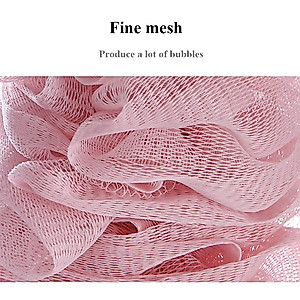 Shower Loofah with Handle for Skin Exfoliating,Shower Brush for Cleaning Body for Men and Women (Blue/Pink)