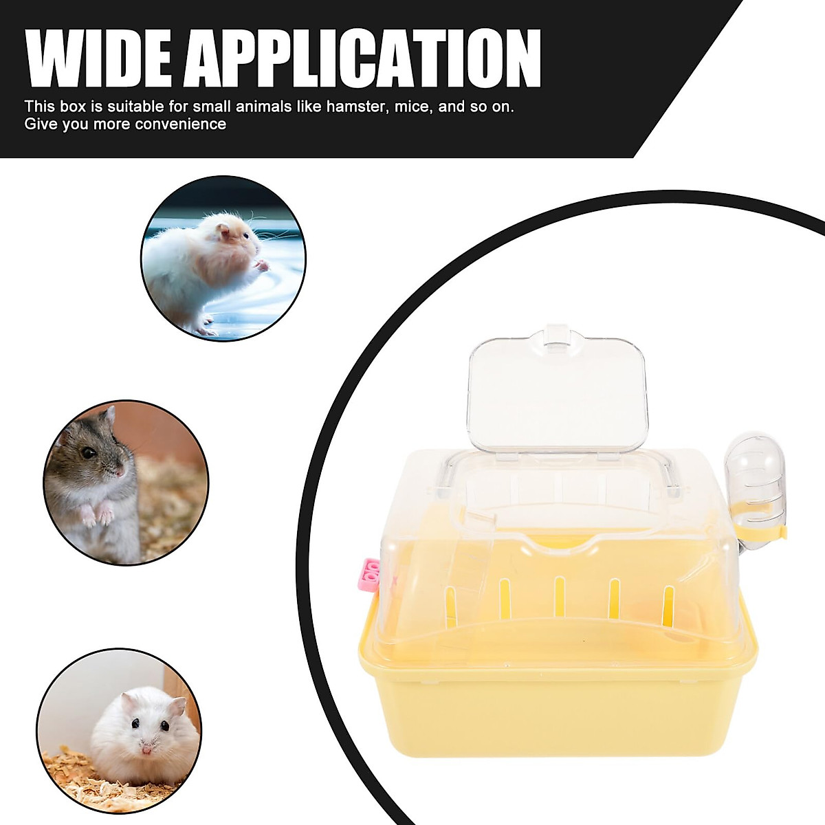 Box Hamster Cage Guinea Pig Case Hamster Carrying Case Hamster Container Cage for Hamster Small Pets Carrying Cage Hamster Carry Case Guinea Pigs Cages Pet Cage for Outdoor