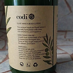 Codi Olive Hand & Body Lotion - Organic, Antioxidant & Vitamin Enriched, Soft & Fresh Skin, 750ml + 2x100ml Tubes