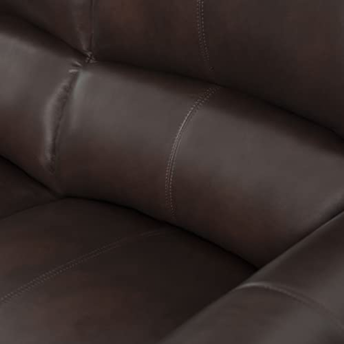 Abbyson Living Austin Leather Loveseat - Traditional Design, Nailhead Trim, Brown