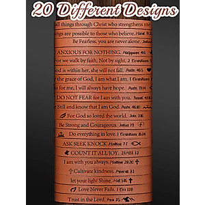 Trnayi 40 Pcs Religious Christian Gifts Christian Leather Bracelets Inspirational Bracelets for Women Bible Verse Bracelets Religious Bracelets Jewelry for Women Men, Birthday Confirmation Gifts