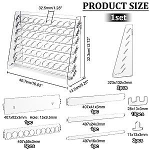 PH PandaHall Paint Rack Organizer 60 Holes Acrylic Paint Storage Organizer Stand Paint Holder with 6 Tier Stands Display Craft Paint Holder Display Risers for Miniature Paints, Hole: 1.27 inch