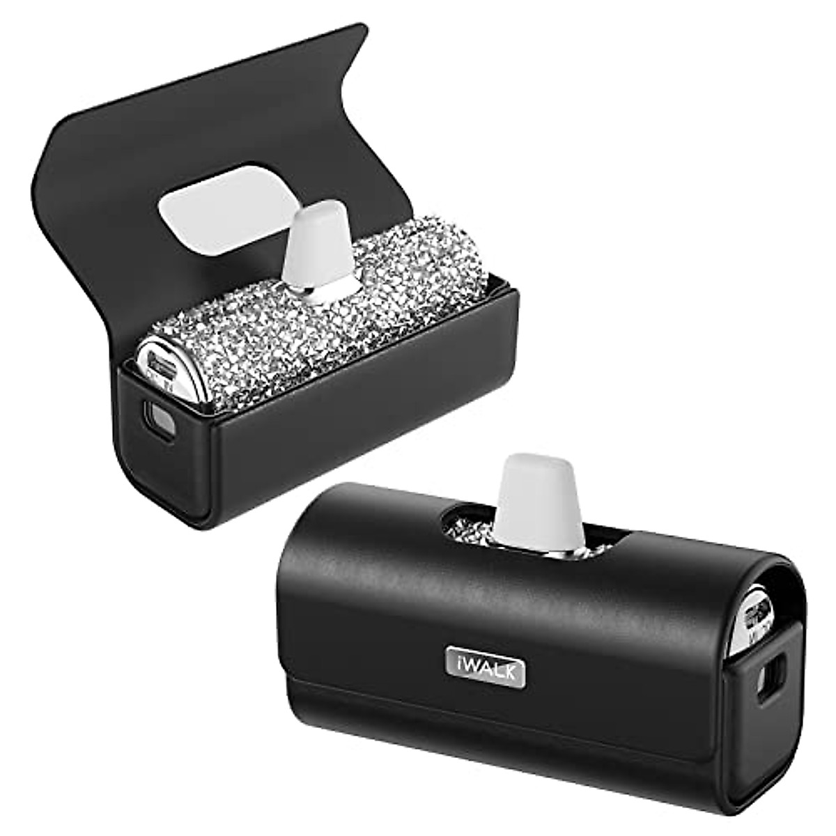 iWALK LinkPod Bag Only for iWALK LinkPod Portable Charger 3350mAh, 4500mAh, 4800mAh Power Bank Case Compatible with iPhone Portable Charger Fashion Accessory(Bag Only), Black