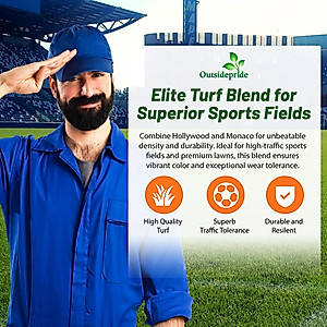 Outsidepride Full House Bermuda Grass Seed Mix - 2 lbs. Premium Warm Season Turf Blend of Traffic & Drought-Tolerant Monaco & Hollywood Bermuda Grass Seeds for Lawn, Golf Courses & Fairways