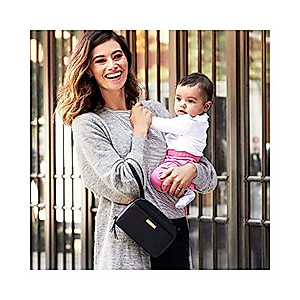 Skip Hop Adjustable Greenwich Easy-Access Convertible Hip Pack, Vegan Leather, Black, One Size(Pack of 1)