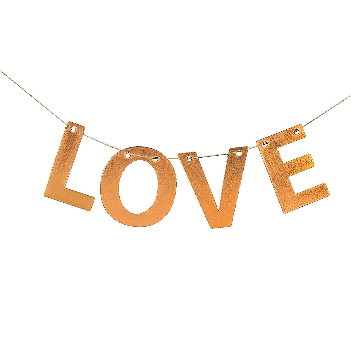 L O V E Love 6 Inch Tall Heavy Letters Wedding Party Banner Decoration - Color: Copper