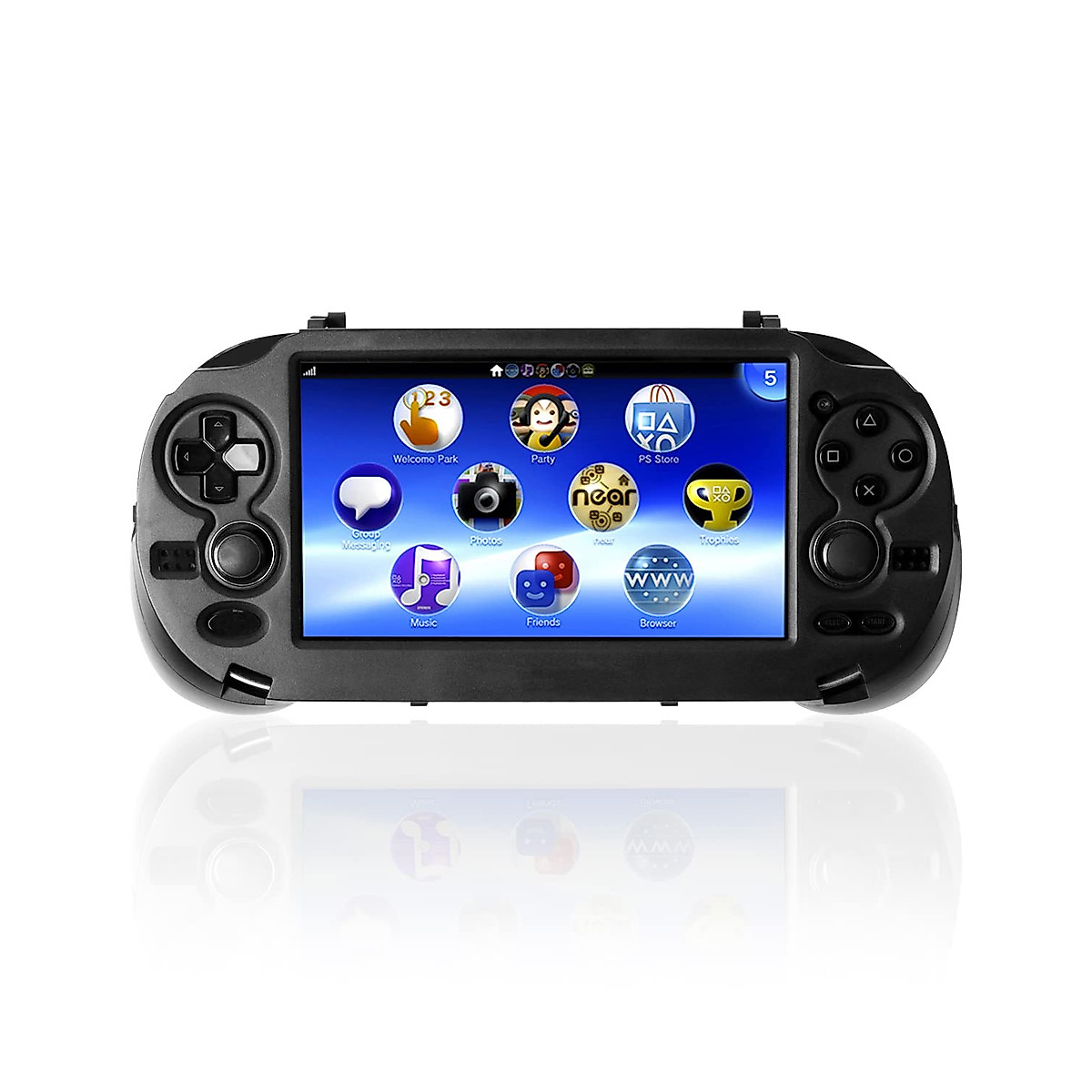 L2 R2 Trigger Hand Grip Shell Controller Protective Case for Sony PS Vita 1000 (Black)