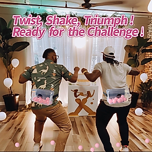 3 Sets Baby Shower Games Funny Bridal Shower Games Activities - Funniest Baby Shower Game Ever, Ice Breakers for Boy or Girl, Ping Pong Twerk Game (Pink)