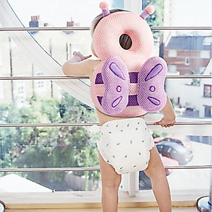 Baby Walkers Protective,Toddler Adjustable Baby Head Protection, Safety Pad Backpack for 5-24 Months Baby Learning Walking Crawling,Baby Head Protection Pad. (E)