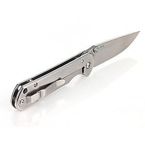 Land Knives Pocket Folding Knife EDC Knife 8Cr14MOV Blade Stone Wash Frame Lock Fishing Knife with Pocket Clip 810