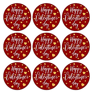 SICOHOME Happy Valentine's Day Stickers 1.5" Valentine's Day Envelope Seals Labels Stickers Valentine's Day Gift Sticker Party Favor Stickers Envelope Seals Sticker for Kids