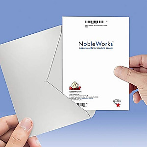 NobleWorks - 40th Birthday Card with Envelope - Funny Stationery Notecard for Birthdays, 40 Year Old Greeting - How Did 40 Happen C7322MBG