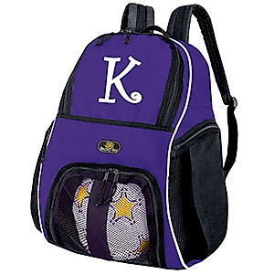 Broad Bay Personalized Soccer Backpack or Personalized Volleyball Bag Purple