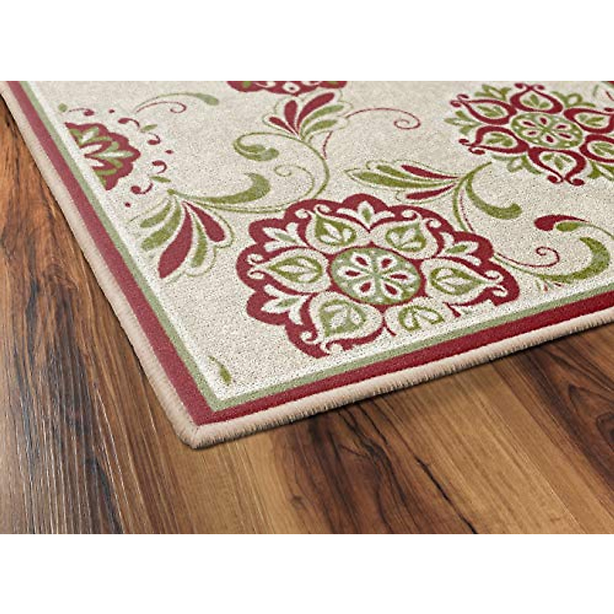 Brumlow MILLS Samara Home Indoor Area Rug with Traditional Floral Print Pattern for Living Room Decor, Dining Room, Kitchen Rug, or Bedroom Carpet, 30" x 46", Red
