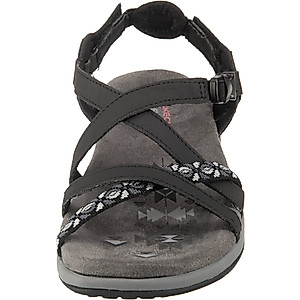 Skechers Women's Regga Slim Keep Close Gladiator Sandal,black,11 M US