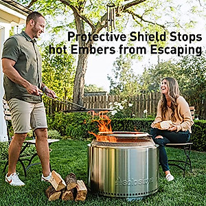 Solo Stove Yukon Big Yard Bundle 2.0 | Incl. Yukon Smokeless Fire Pit with Stand, Shelter, Shield, Portable for Wood Burning, Removable Ash Pan, Stainless Steel, H: 19.8in x Dia: 27in, 50.85lbs
