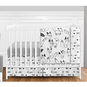 Sweet Jojo Designs Organizer Storage Bins for Black and White Fox Collection - Set of 2