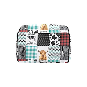 XOZOTY Highland Cow Patchwork Diaper Bags with Name Waterproof Mummy Backpack Nappy Nursing Baby Bags Gifts Tote Bag for Women