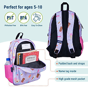 Wildkin 15-Inch Kids Backpack for Boys & Girls, Perfect for Early Elementary Daycare School Travel, Features Padded Back & Adjustable Strap (Sweet Dreams)