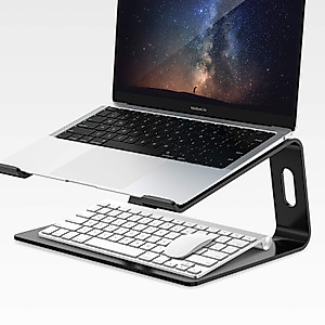 Laptop Stand for Desk, Detachable Laptop Riser Notebook Holder StandErgonomic Aluminum Laptop Mount Computer Stand, Compatible with MacBook Air Pro, Dell XPS, Lenovo More 10-18" Laptops
