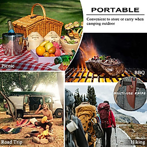 Huusk Japan Knife Upgraded Version, Fillet Caveman Knife Viking Knife Handmade Butcher Boning Knife for Meat Cutting Kitchen Knife with Sheath for Home or Camping Outdoor, Ideal Gift for Dad